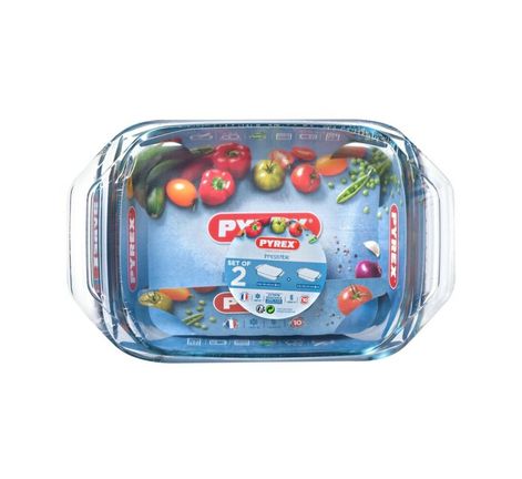 Pyrex 2-Piece Rectangular Roaster Set | Makro