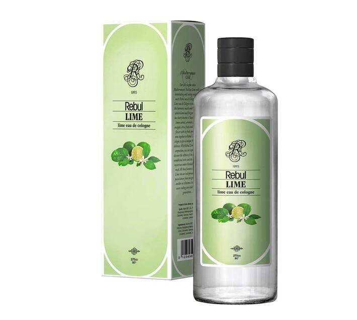 Rebul Lime Eau de Cologne 270 ml (Glass Bottle) 80% Alcohol | Makro