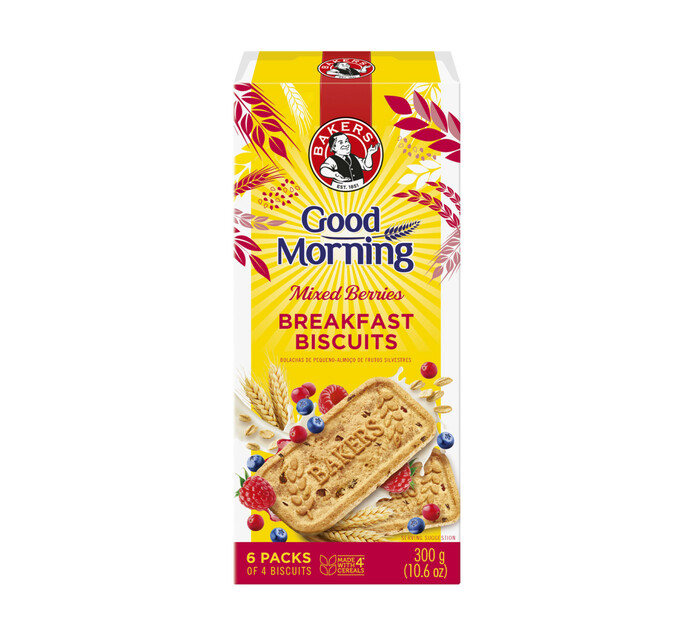 Bakers Good Morning Biscuits Mixed Berries (12 x 300g) | Makro