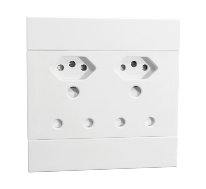 Major Tech 100 mm x 100 mm Veti 2 2-Euro Double Socket | Electrical ...