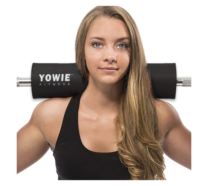 Yowie - Barbell Pad with Safety Straps for Hip Thrusts and Squats (Grey ...