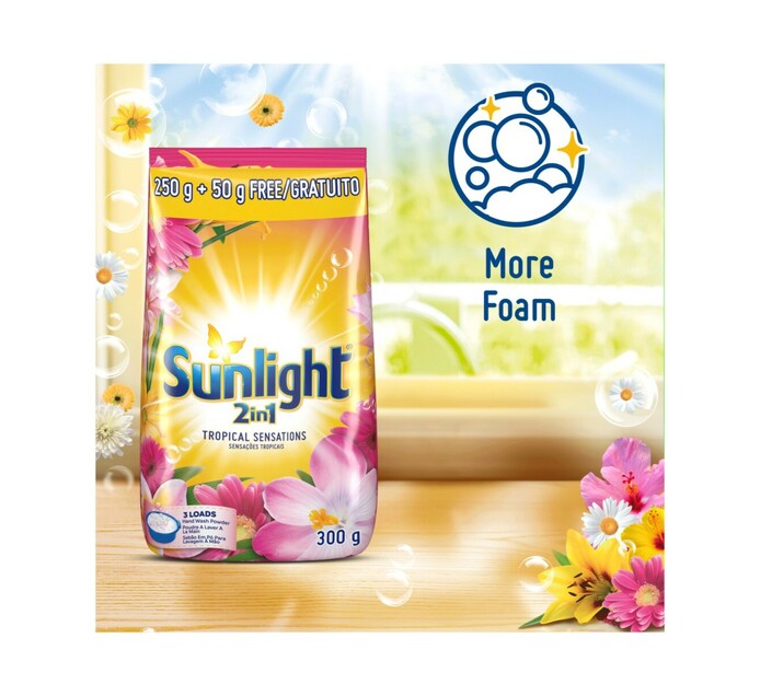 Sunlight Hand Washing Powder + 50g Free Tropical (60 x 250g) | Makro