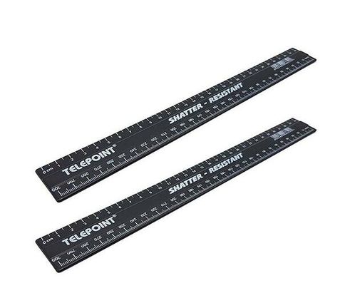 Telepoint Shatter Resistant Ruler 30cm- 2 Pack | Makro