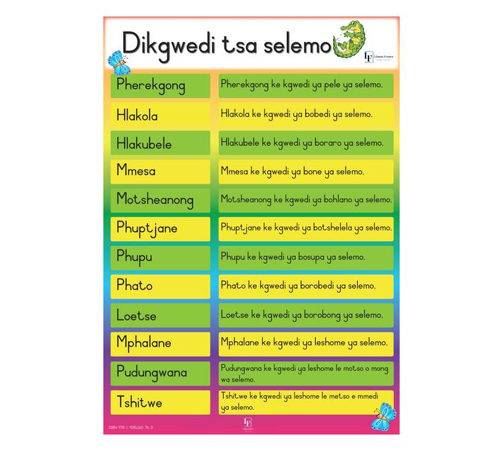 Month Chart (Sesotho) wall chart | Makro